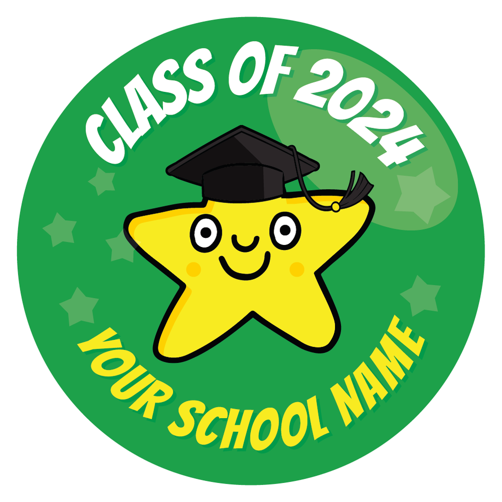 Personalised End of School Year Star Reward Stickers Class of — MyClassroom