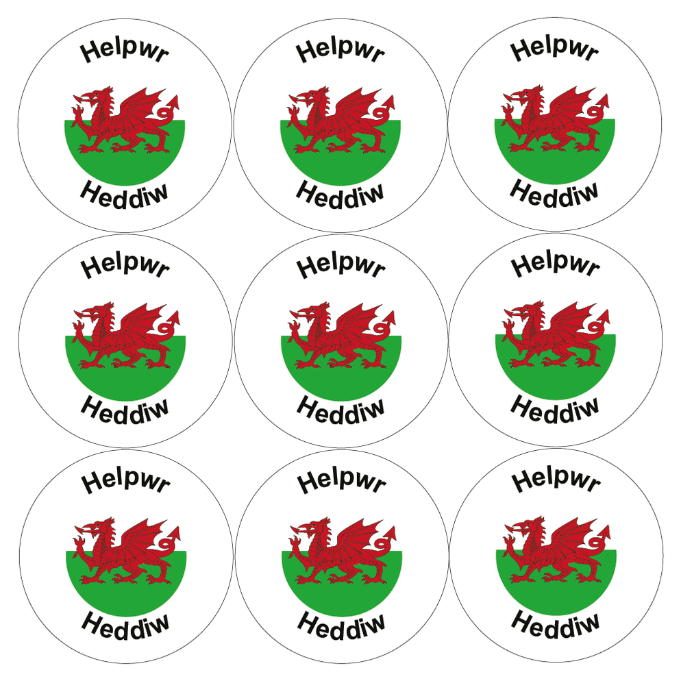 Helpwr Heddiw Welsh Flag Reward Stickers — MyClassroom
