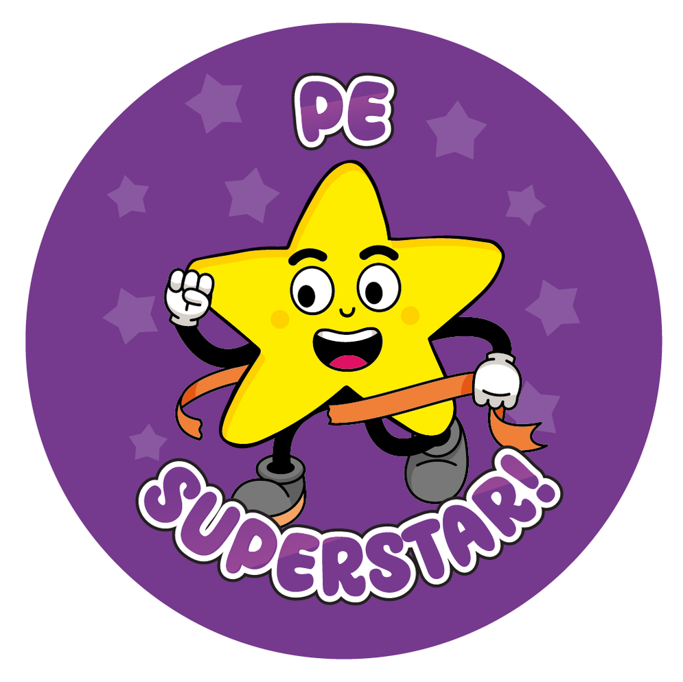 PE Superstar Reward Stickers — MyClassroom