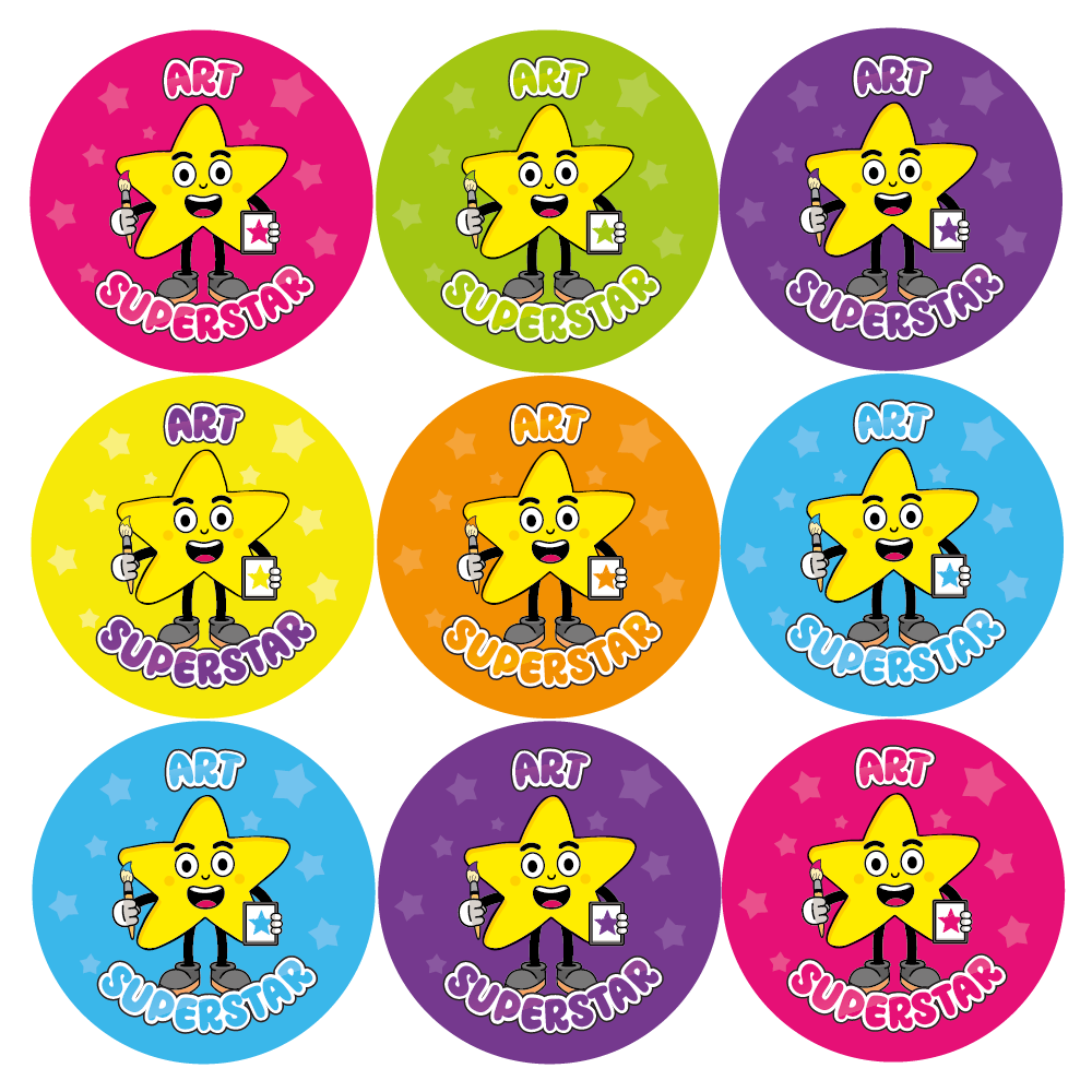 Art Superstar Reward Stickers — MyClassroom