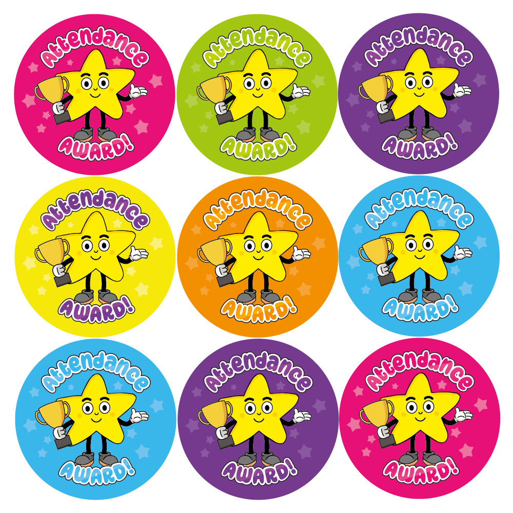 Attendance Award Star Reward Stickers — MyClassroom