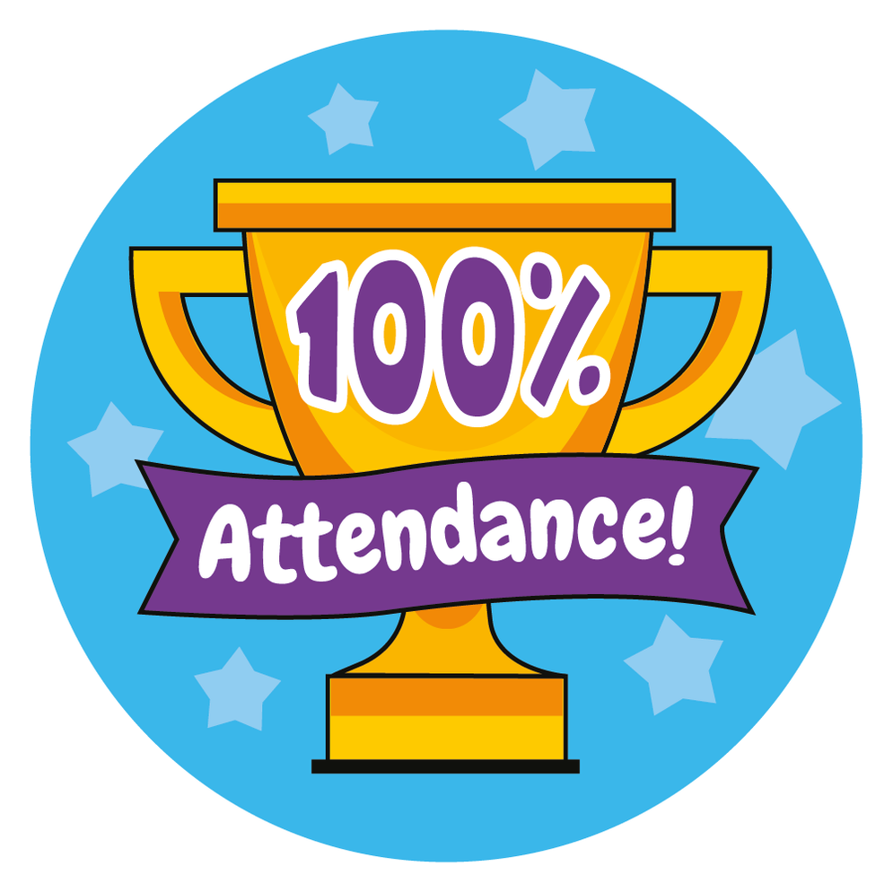 100% Attendance Reward Stickers — MyClassroom