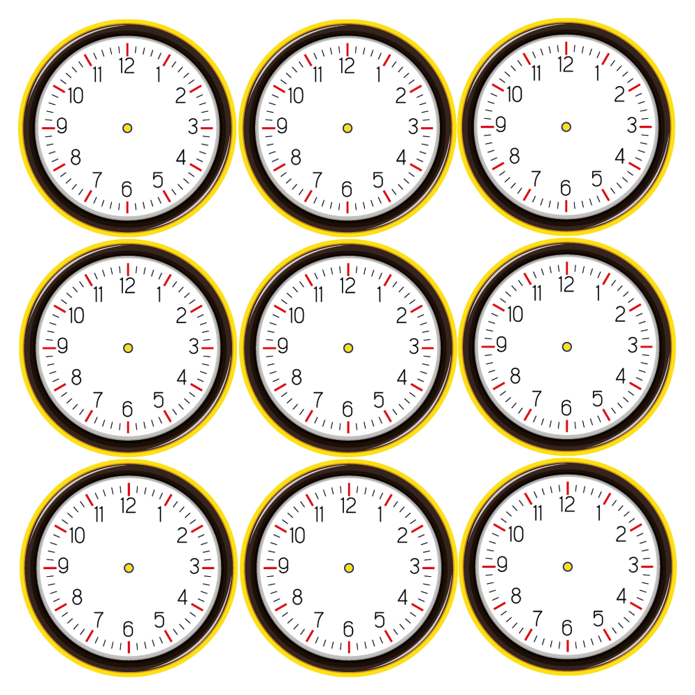 Blank Clock Face Stickers — MyClassroom