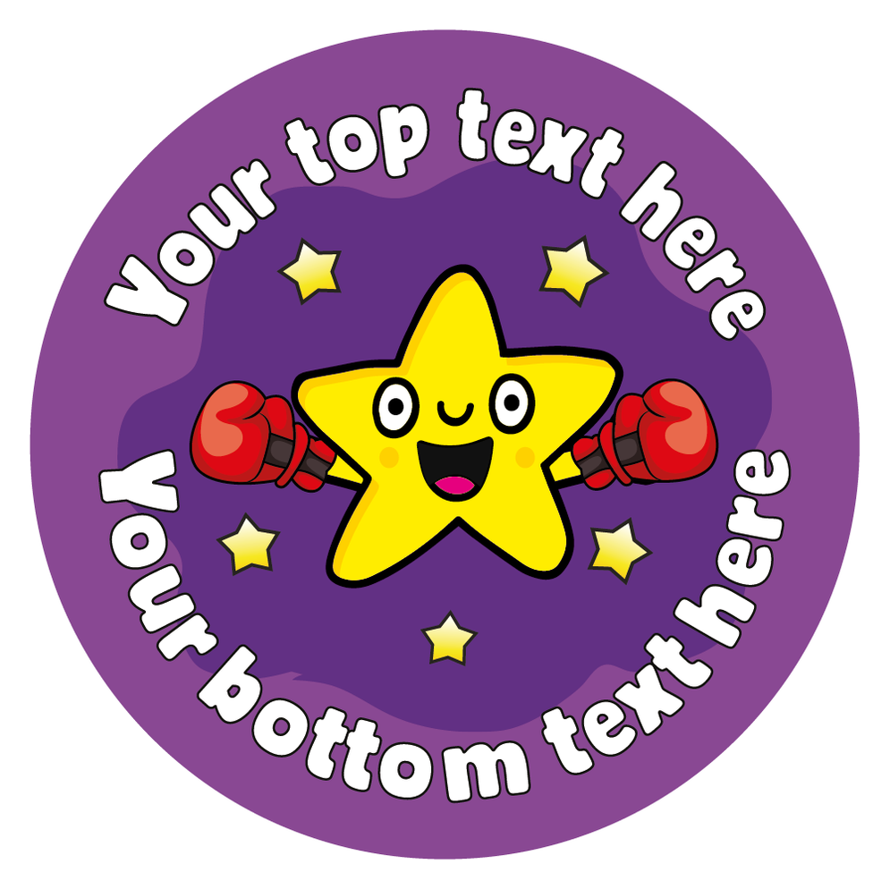 Personalised Boxing Star Reward Stickers — MyClassroom