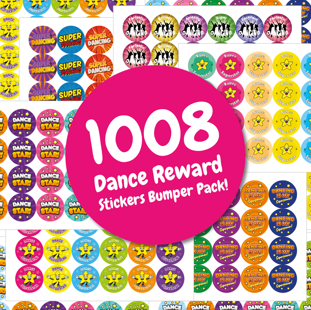 1008 Dance Reward Stickers Value Pack (30mm) — MyClassroom