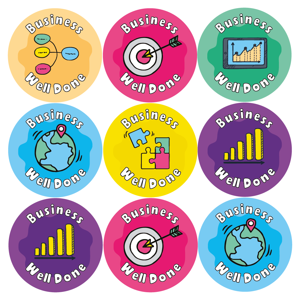 Business Well Done Reward Stickers — MyClassroom