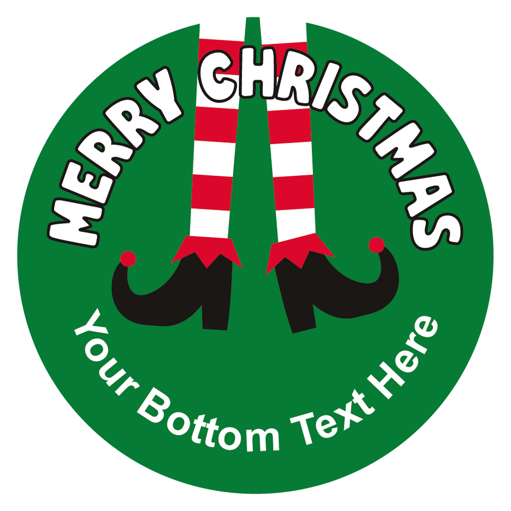 Personalised Elf Feet Merry Christmas Stickers — MyClassroom