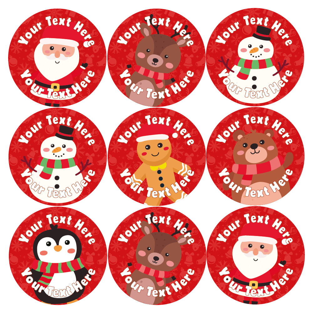 Personalised Christmas Characters Reward Stickers — MyClassroom