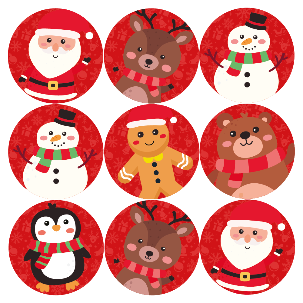 Christmas Characters Reward Stickers — MyClassroom