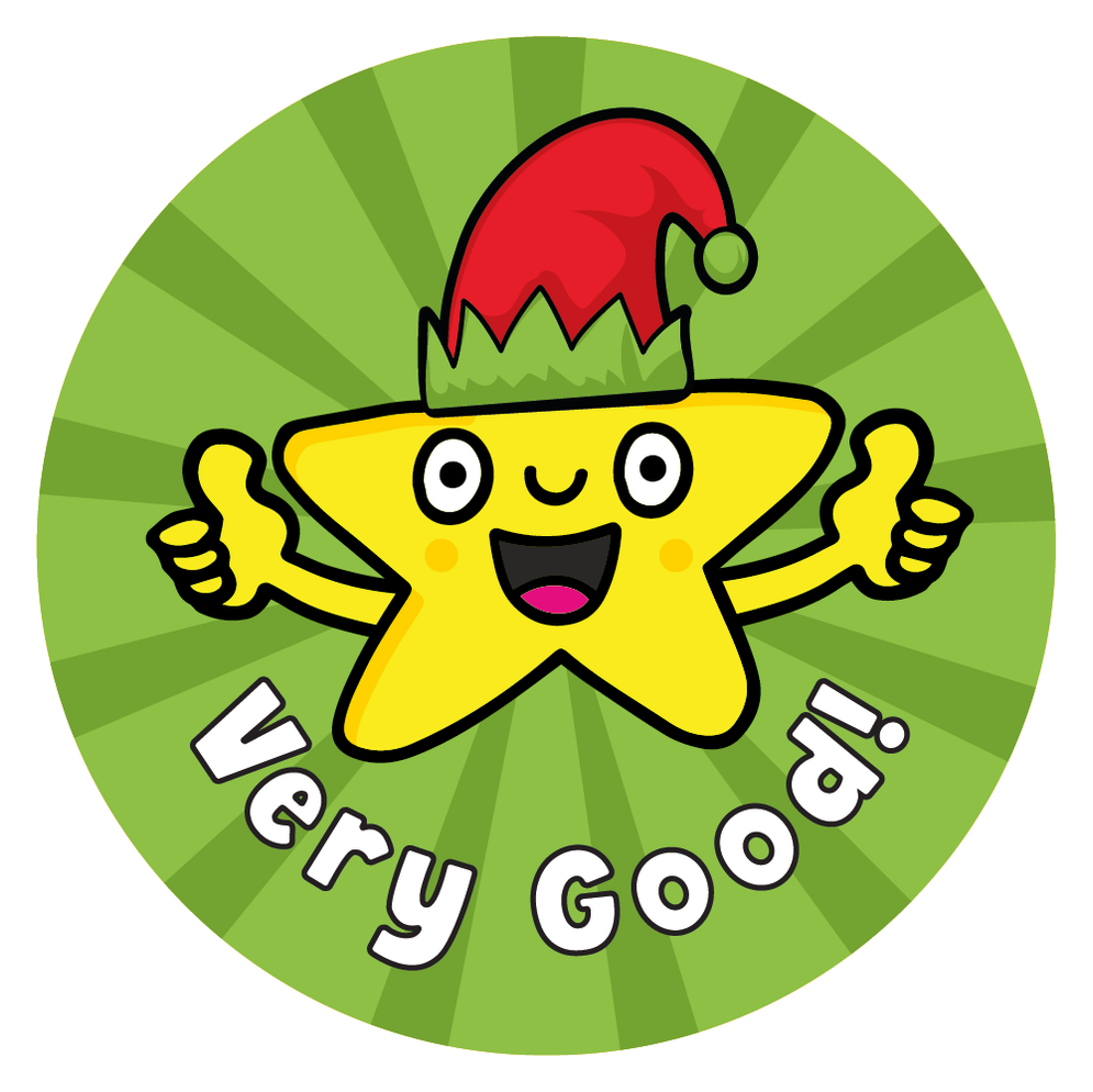 Christmas Star Praise Words Reward Stickers — MyClassroom