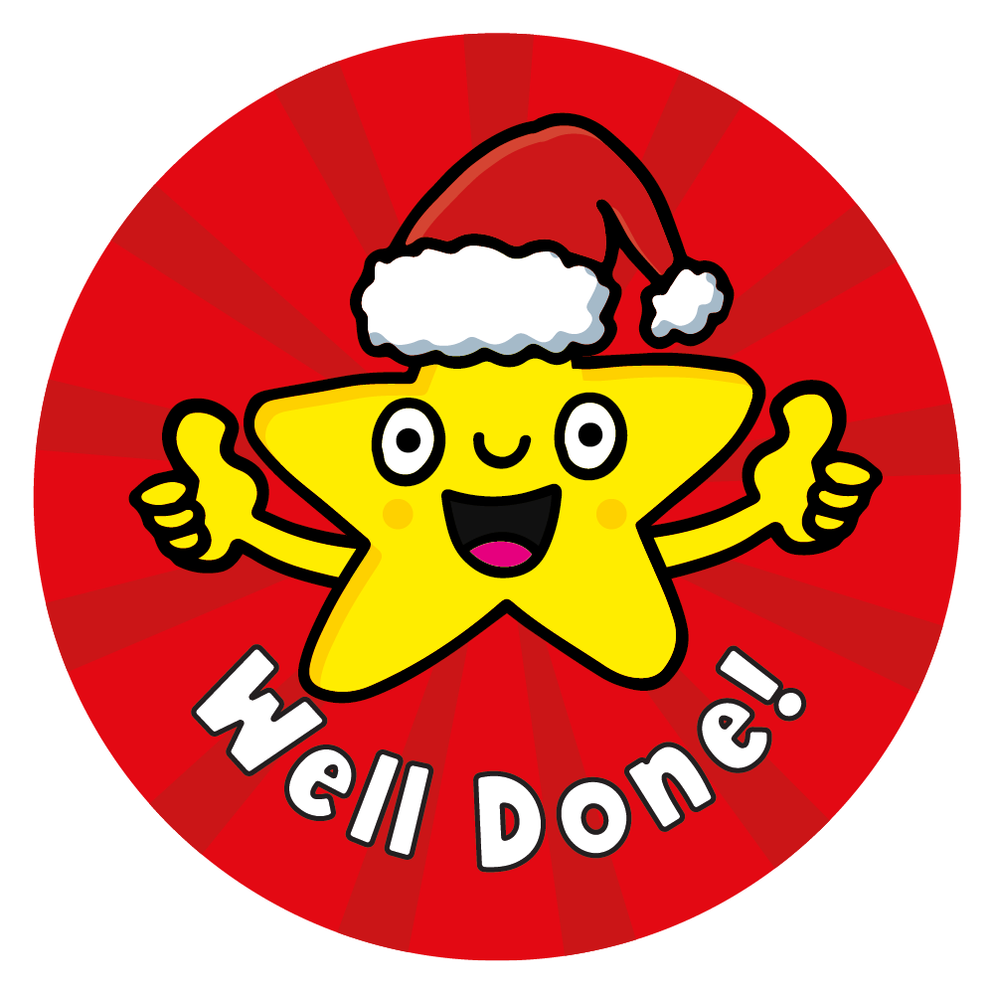 Christmas Star Praise Words Reward Stickers — MyClassroom