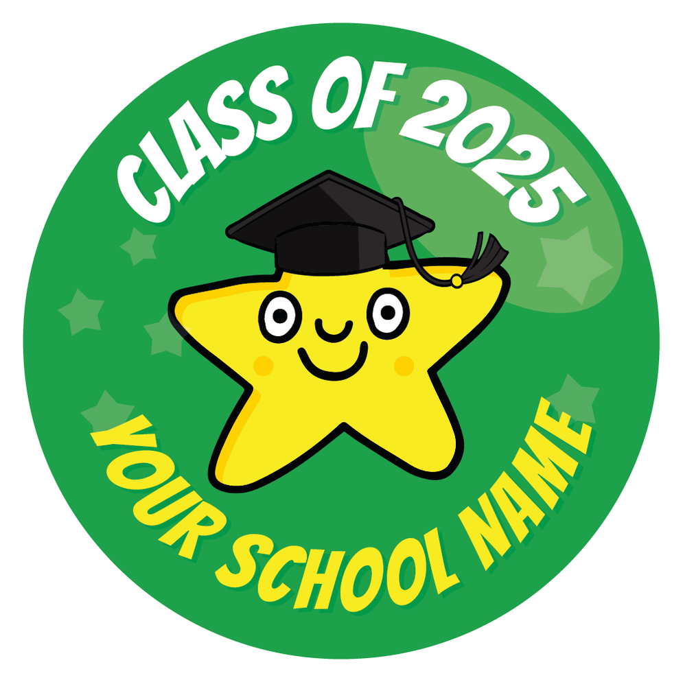 Personalised End of School Year Star Reward Stickers Class of — MyClassroom