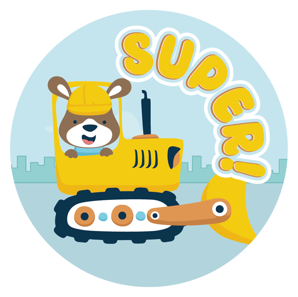 Cute Construction Praise Words Reward Stickers — MyClassroom