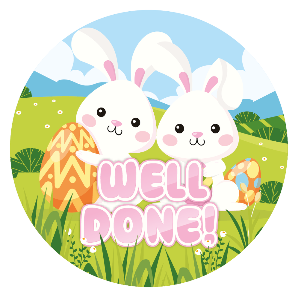 Cute Easter Bunny Praise Words Reward Stickers — MyClassroom