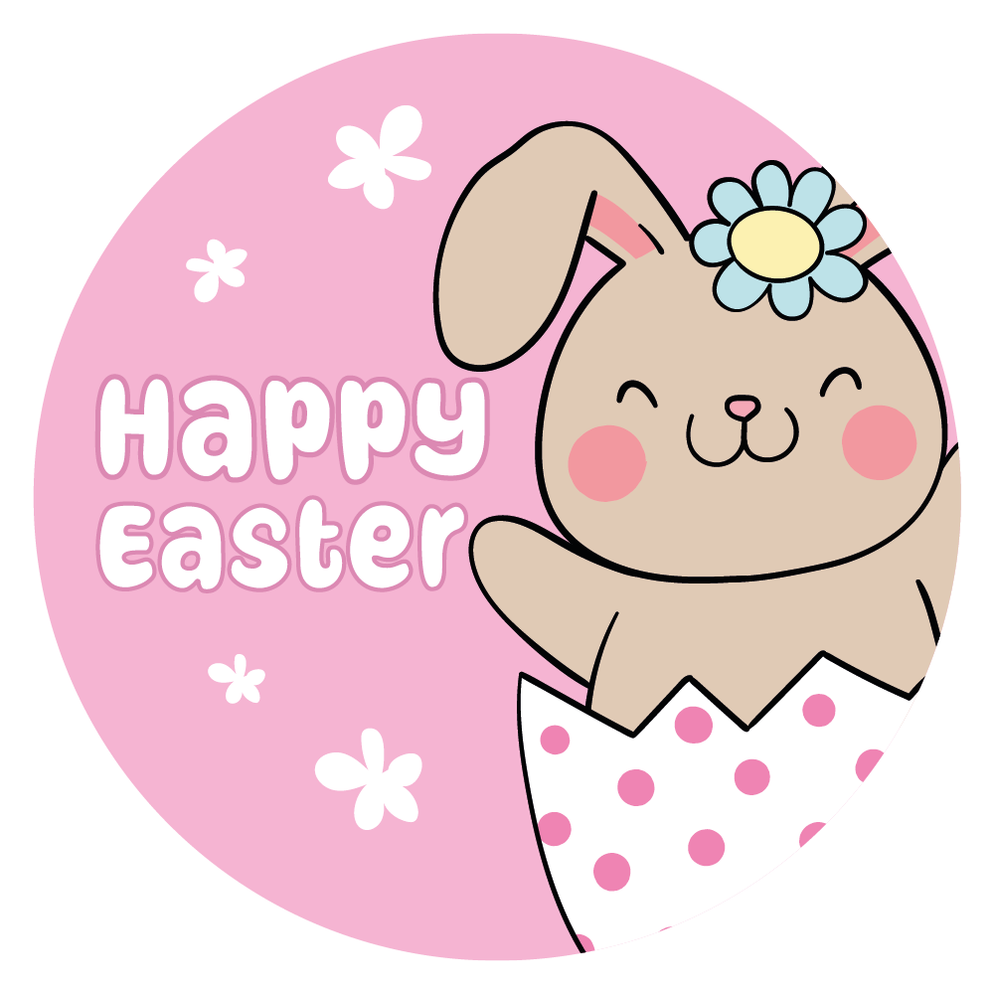 Cute Happy Easter Bunny Stickers — MyClassroom