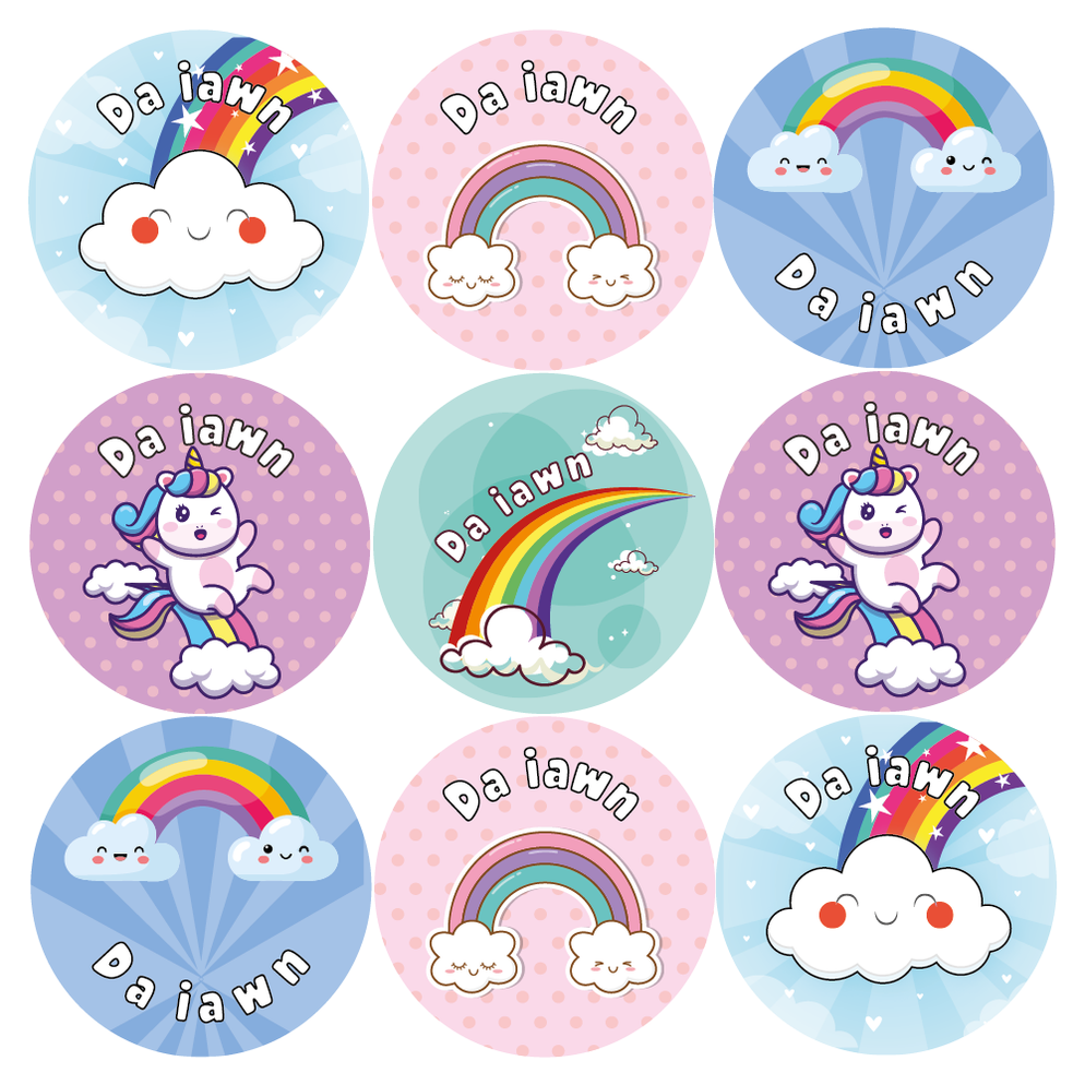 Da Iawn Welsh Rainbow Reward Stickers — MyClassroom