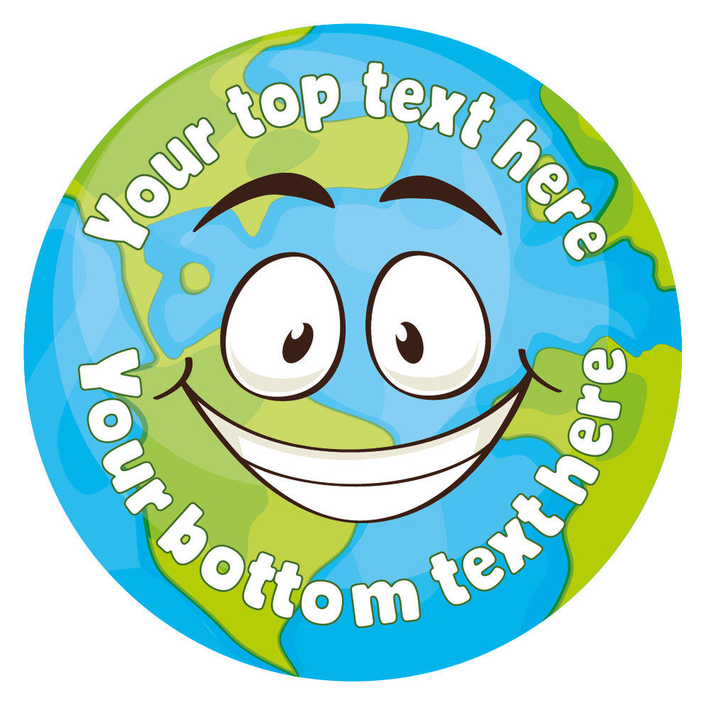Personalised Happy Earth Reward Stickers — MyClassroom