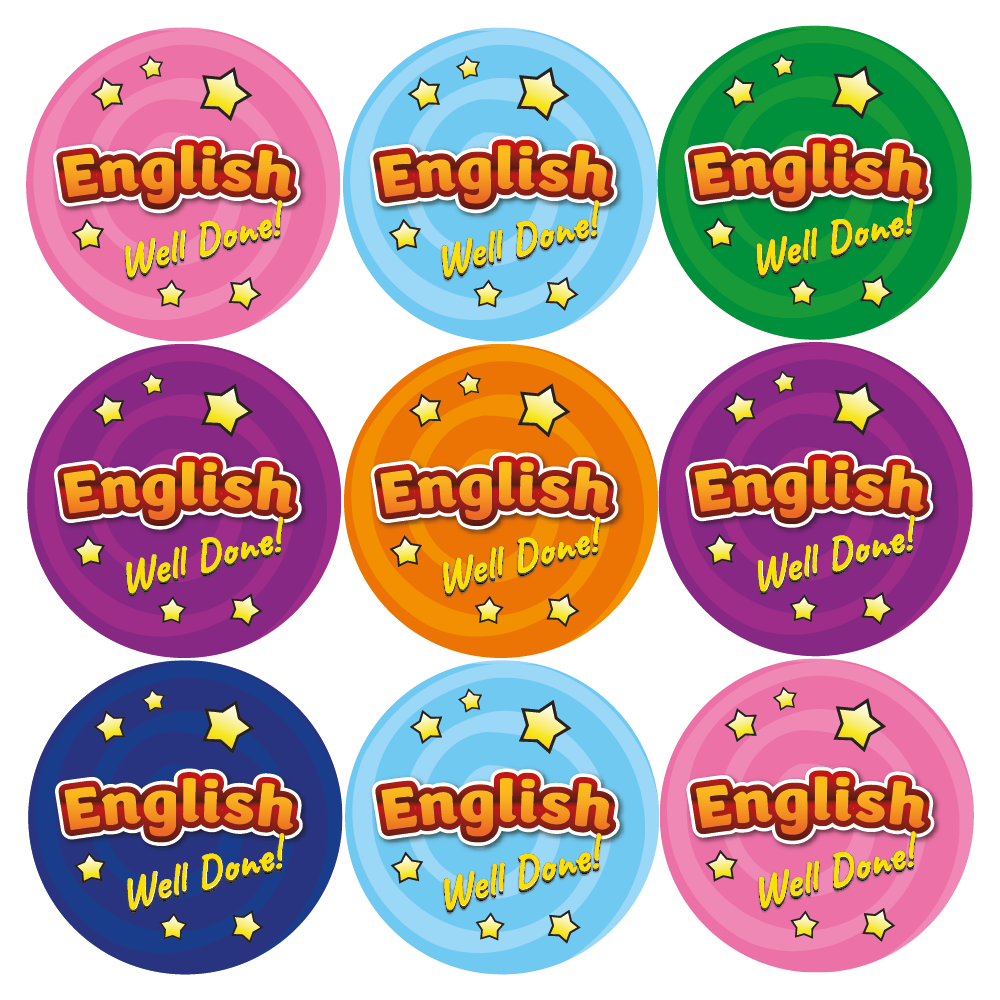 English Well Done Reward Stickers — MyClassroom