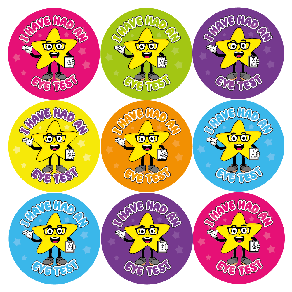 Eye Test Star Reward Stickers — MyClassroom