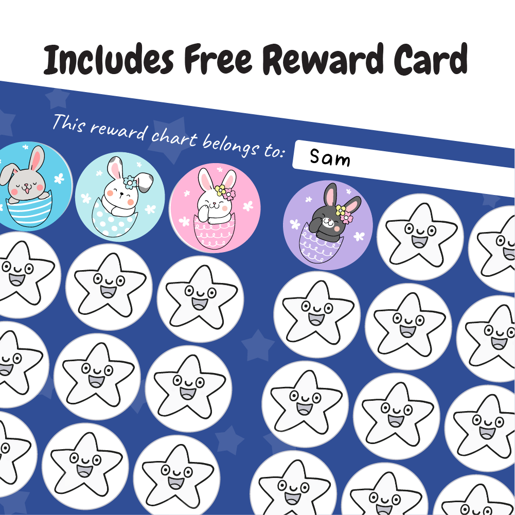 Cute Easter Bunny Reward Stickers — MyClassroom