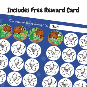 Happy Snail Praise Words Reward Stickers — MyClassroom