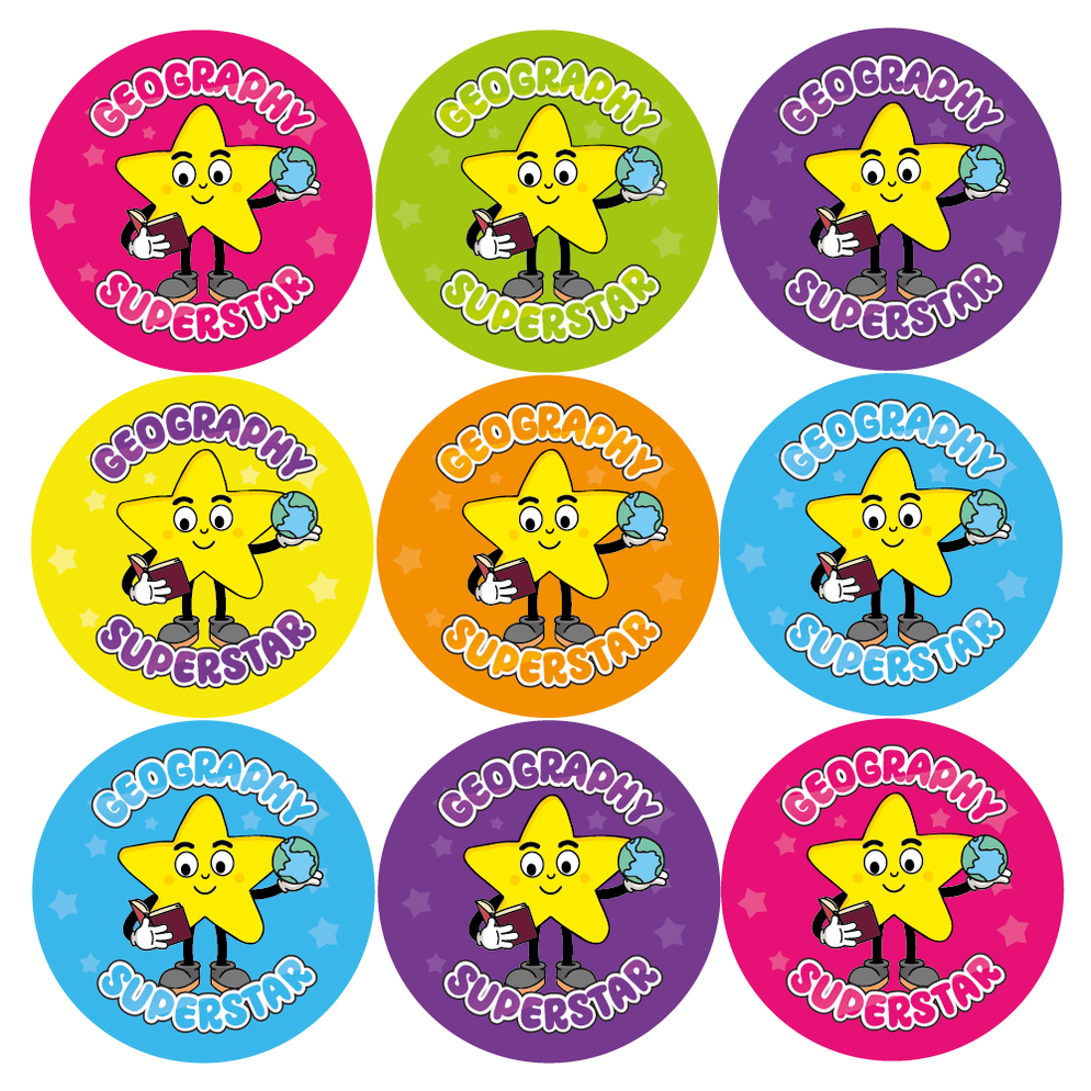 Geography Superstar Reward Stickers — MyClassroom