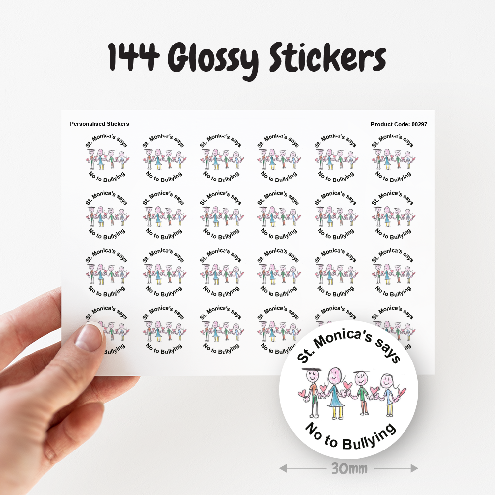 Personalised Your School Logo Stickers Add Your Own Image And Text ...