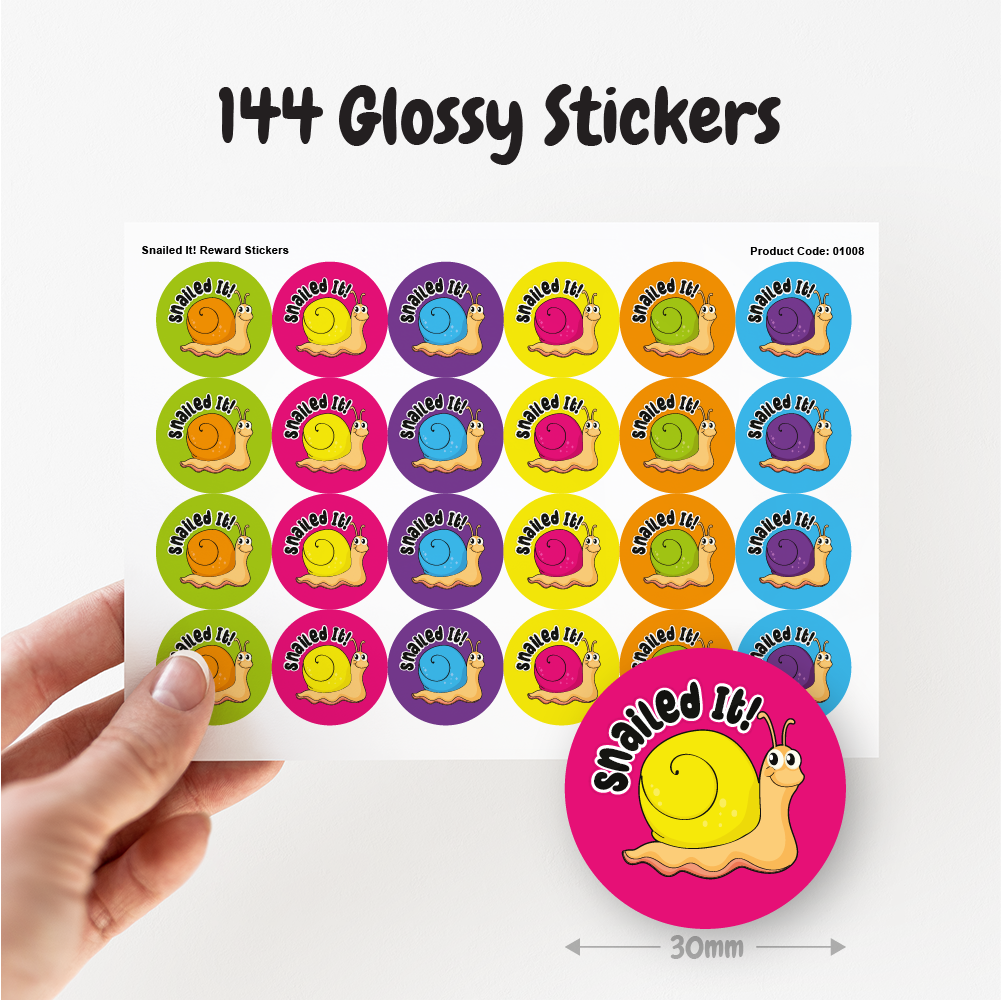 Snailed It! Snail Reward Stickers — MyClassroom