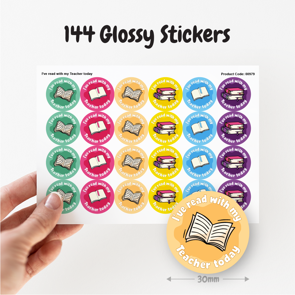 I've Read With My Teacher Today Reward Stickers — MyClassroom
