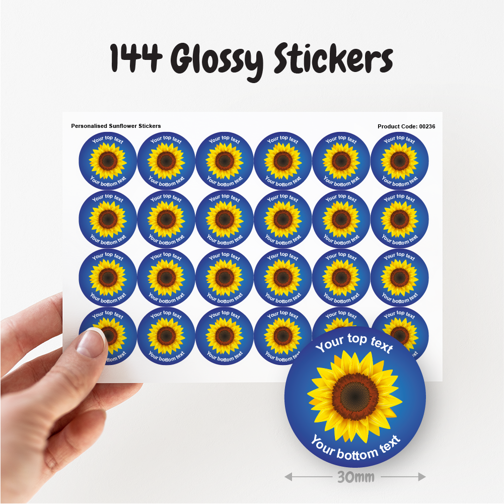 Personalised Sunflower Reward Stickers — MyClassroom