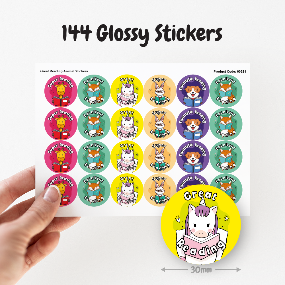 Great Reading Animal Stickers — MyClassroom