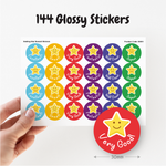 Smiling Star Reward Stickers — MyClassroom