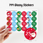 Christmas Countdown Advent Number Stickers — MyClassroom