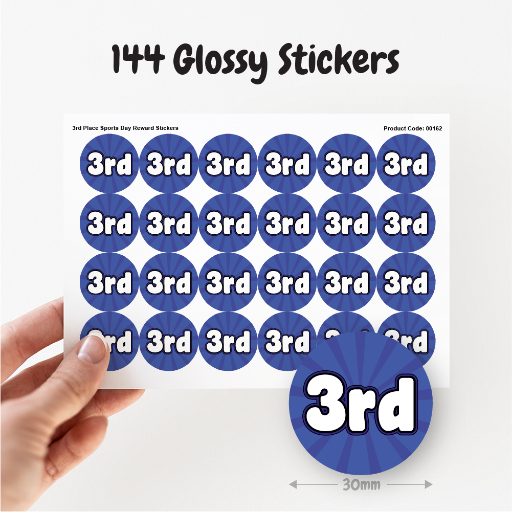 3rd Place Sports Day Reward Stickers — MyClassroom