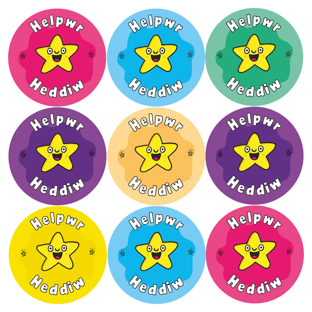 Helpwr Heddiw Superstar Welsh Reward Stickers — MyClassroom