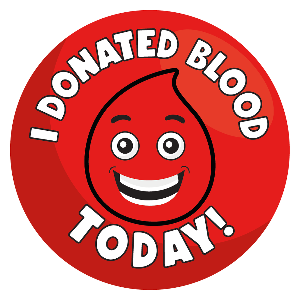 I Donated Blood Today Reward Stickers — MyClassroom