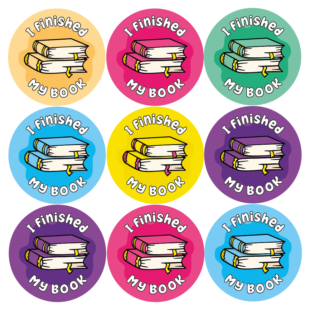 I Finished My Book Reading Reward Stickers — MyClassroom