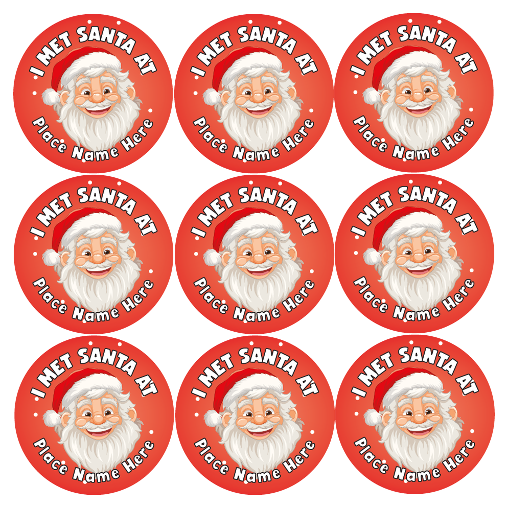 Personalised I Met Santa Christmas Stickers — MyClassroom
