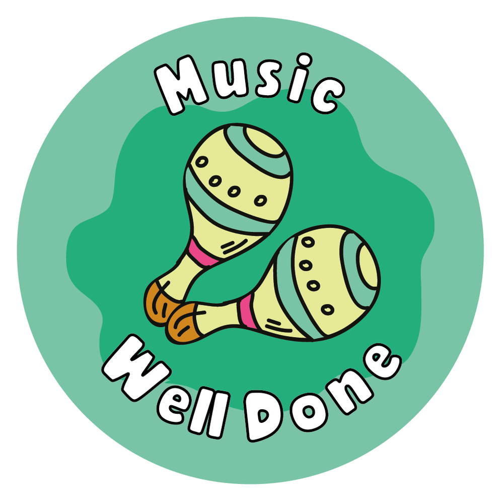 Music Well Done Reward Stickers — MyClassroom