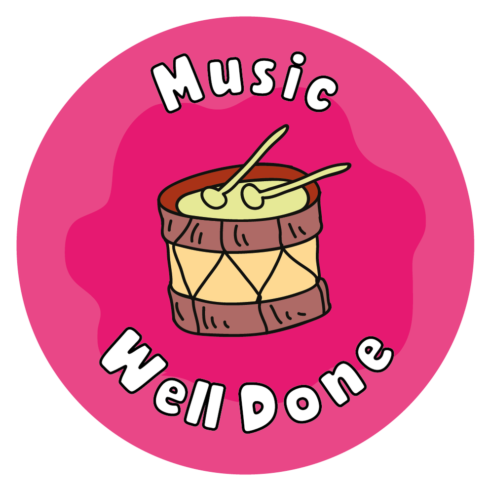 Music Well Done Reward Stickers — MyClassroom