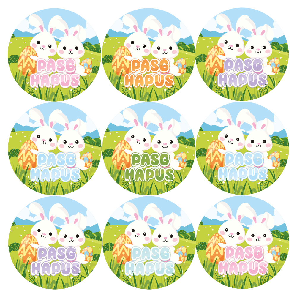 Pasg Hapus / Happy Easter Cute Bunny Reward Stickers — MyClassroom