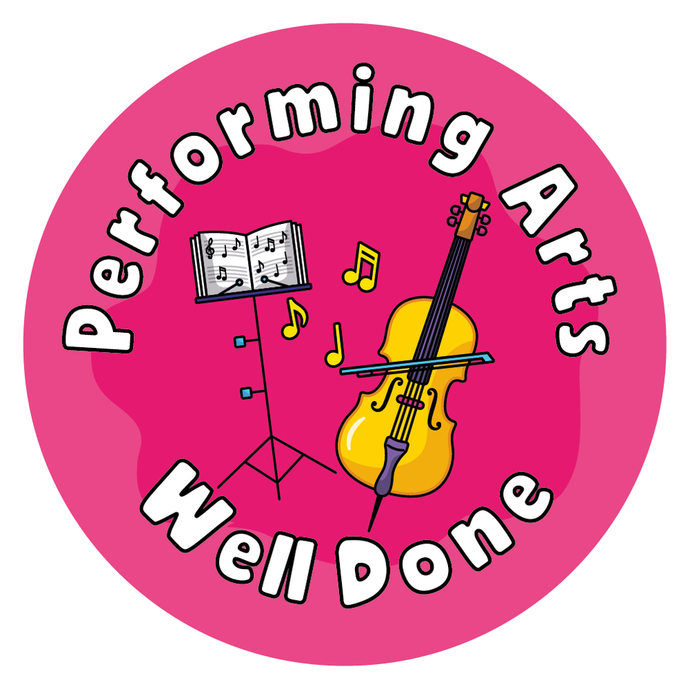 Performing Arts Well Done Reward Stickers — MyClassroom