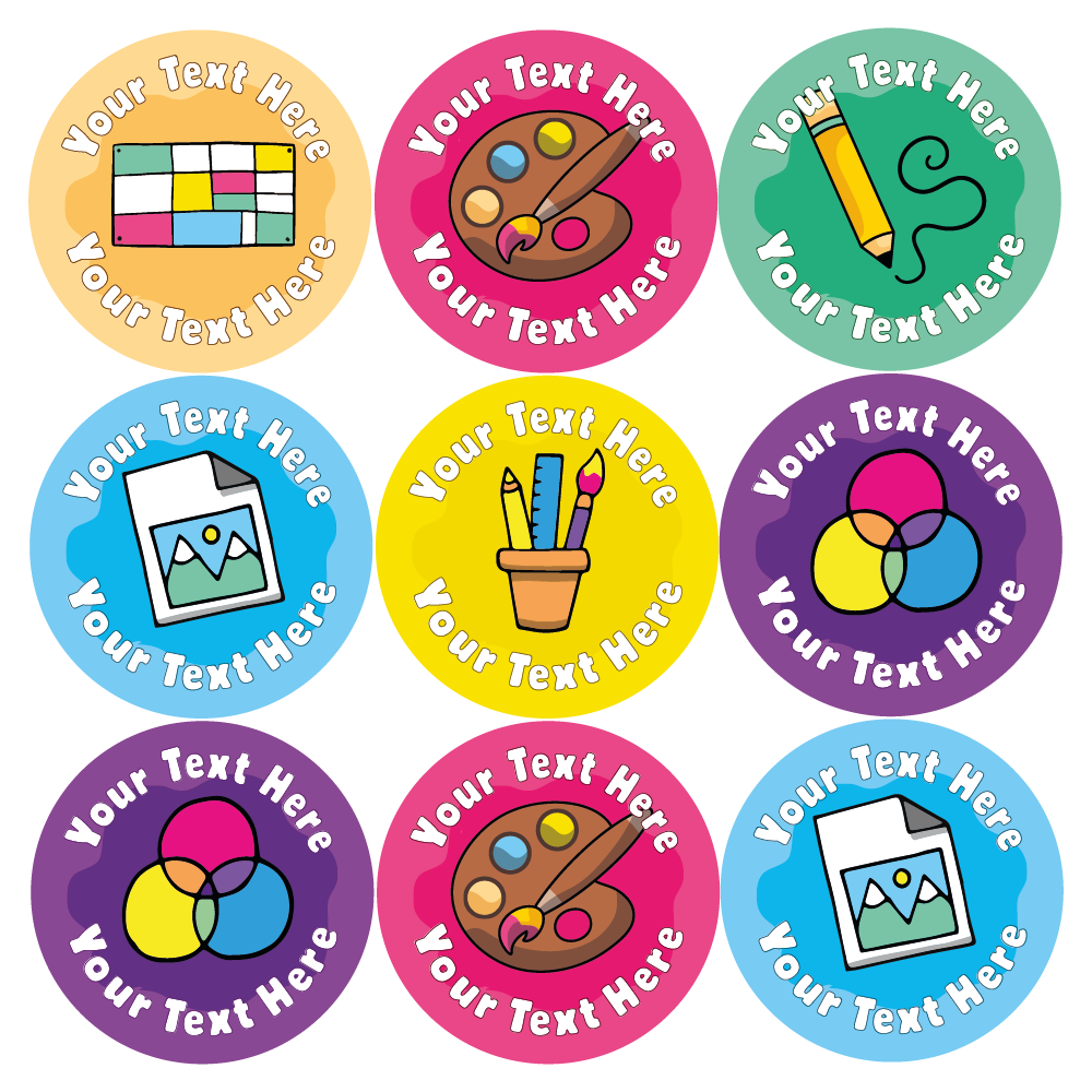 Personalised Art Well Done Reward Stickers — MyClassroom