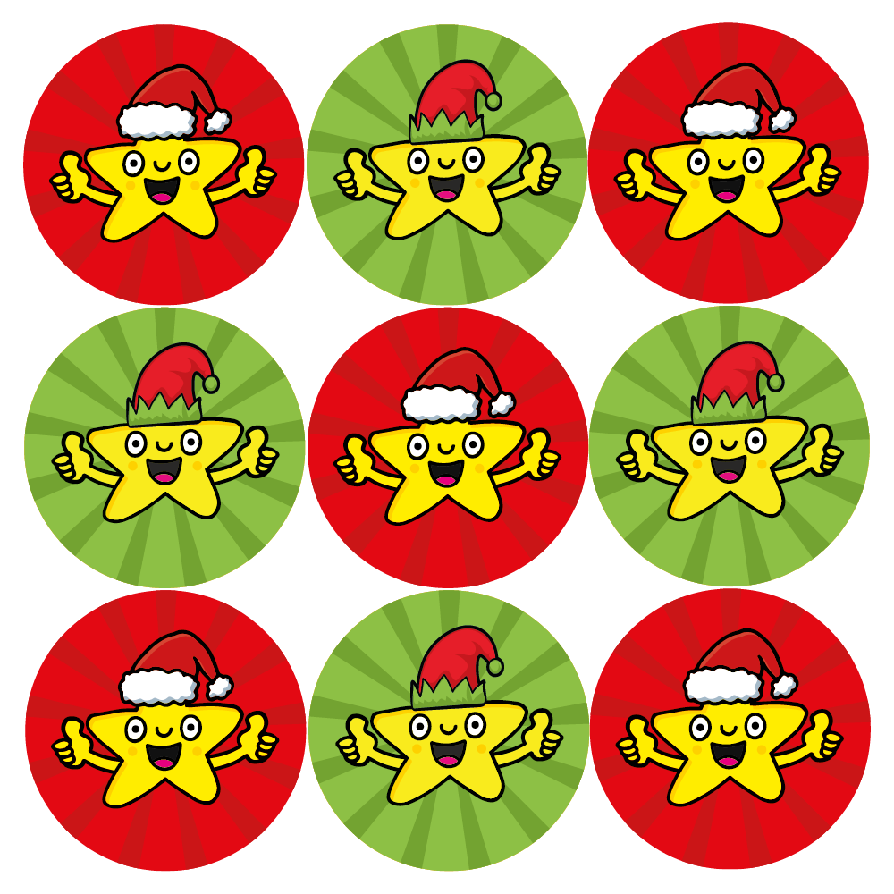 Christmas Santa & Elf Star Reward Stickers — MyClassroom