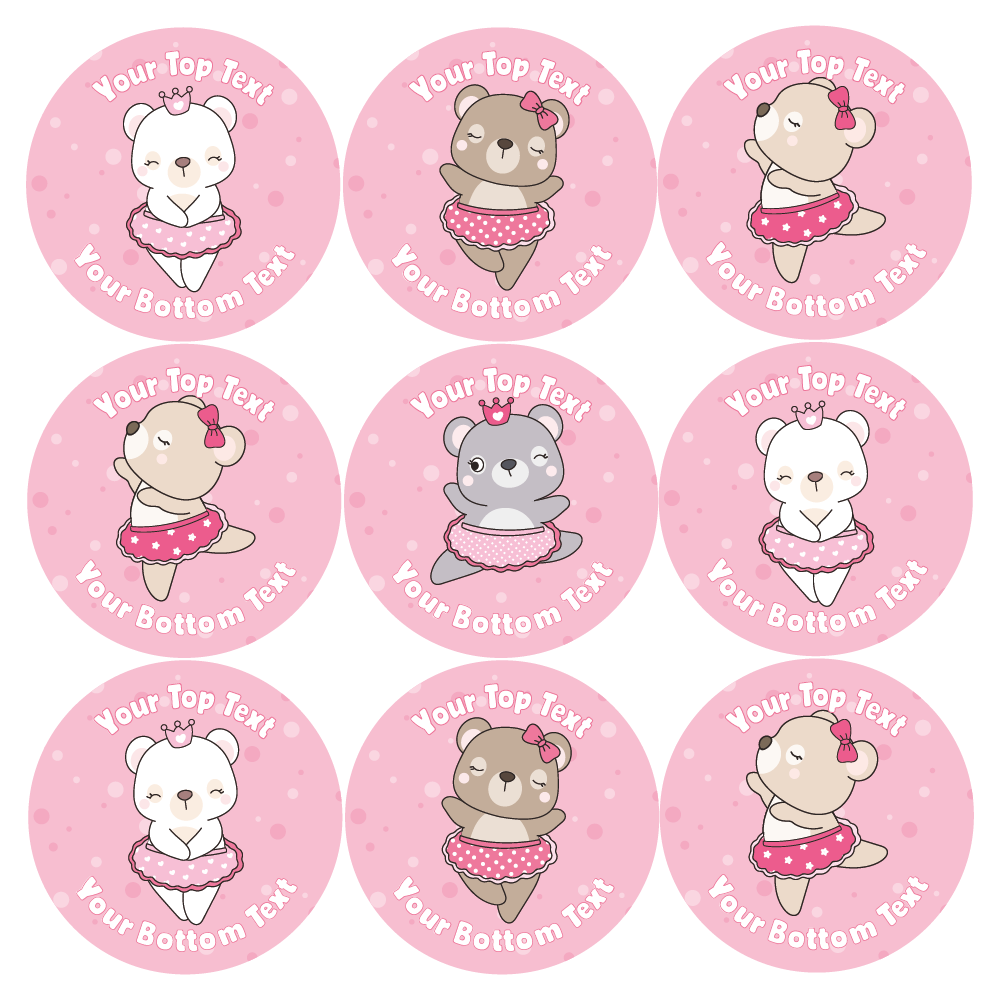 Personalised Cute Ballet Animals Reward Stickers — MyClassroom