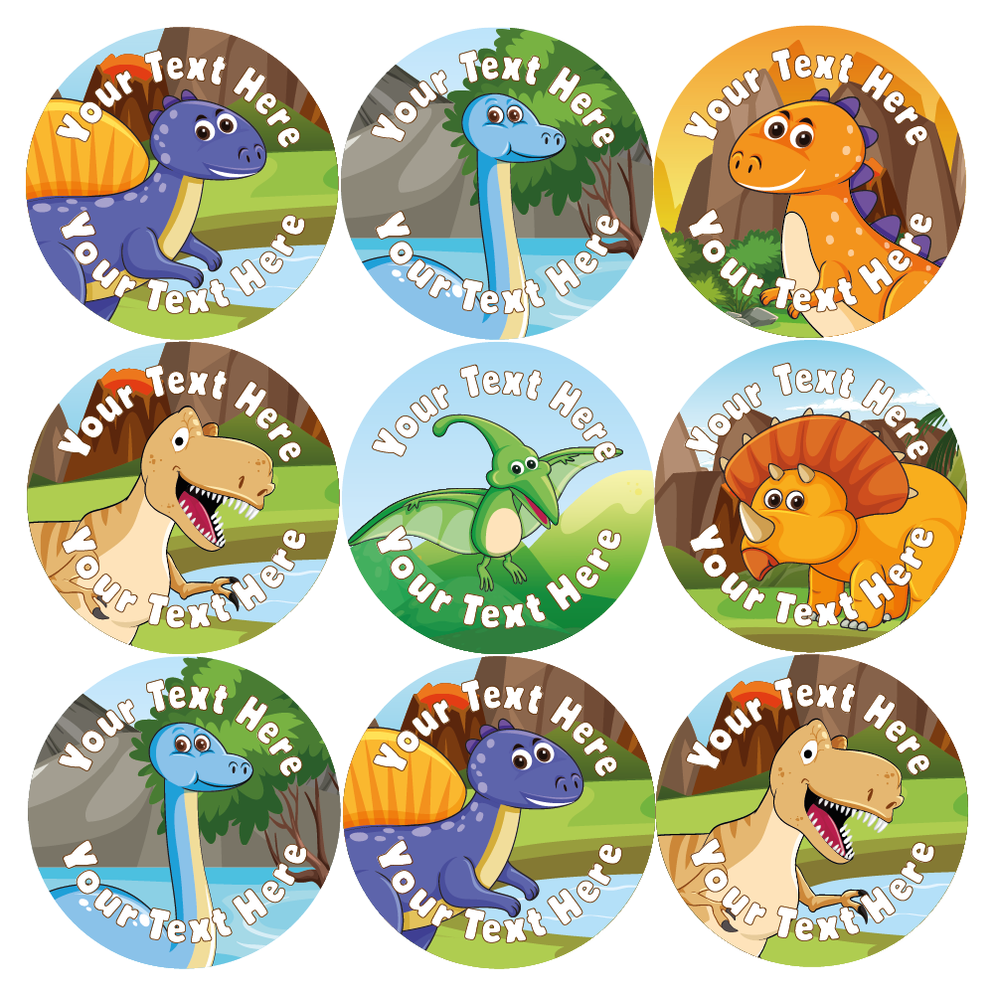 Personalised Happy Dinosaur Stickers — MyClassroom