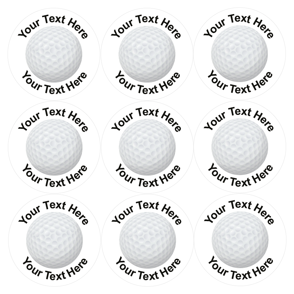 Personalised Golf Ball Reward Stickers — MyClassroom
