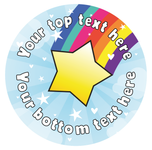 Personalised Rainbow Star Well Done Reward Stickers — MyClassroom