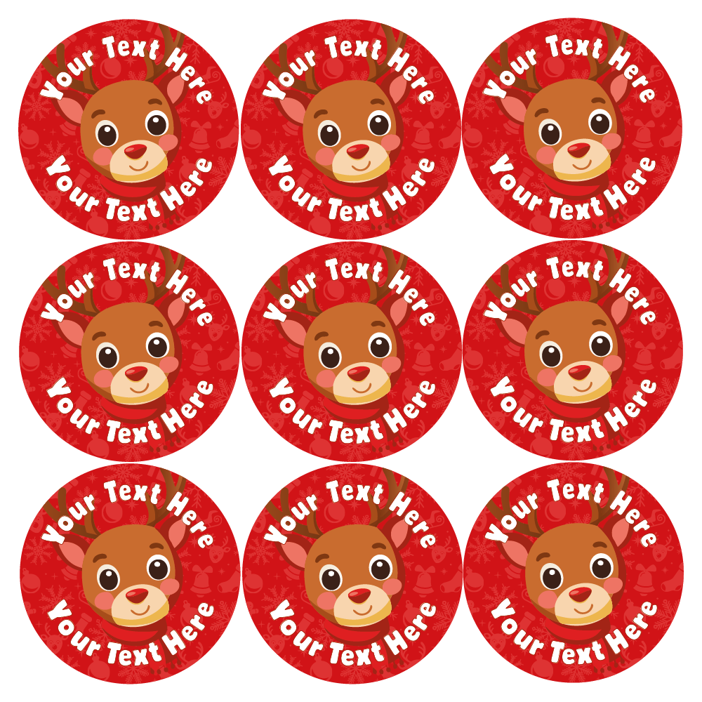 Personalised Cute Reindeer Christmas Reward Stickers — MyClassroom