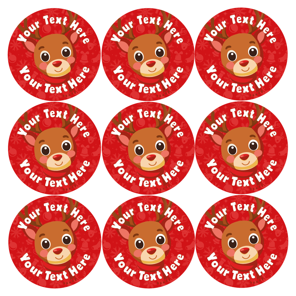 Personalised Cute Reindeer Christmas Reward Stickers — MyClassroom